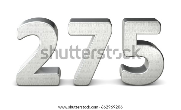 275 Number 3d Silver Structure 3d Stok İllüstrasyon 662969206 ...