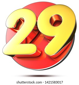 29 Numbers 3d Rendering On White Stock Illustration 1421583017 ...