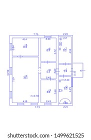 Floor Plan 2d Blackwhite Floor Plan Stock Illustration 1394950853 ...