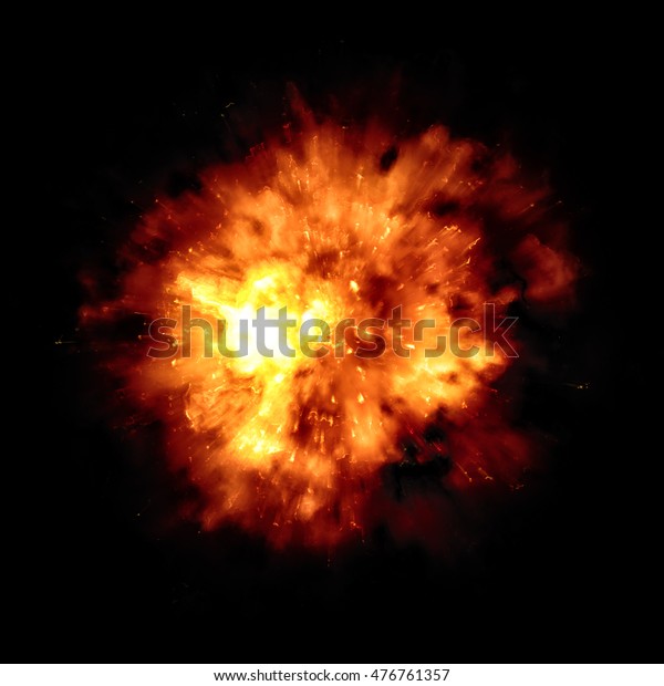 2d Illustration Big Fire Explosion Stock Illustration 476761357 ...