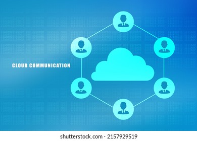 2d Illustration Cloud Network Concept Stock Illustration 2157929519 ...