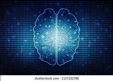2d Illustration Concept Thinking Background Brain Stock Illustration ...