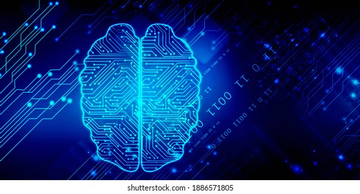 2d Illustration Concept Thinking Background Brain Stock Illustration ...