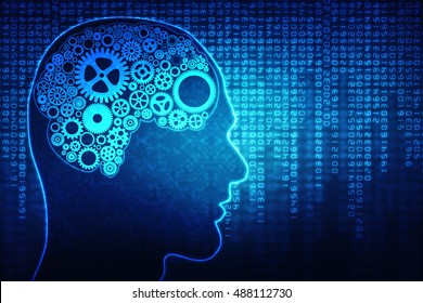 2d Illustration Concept Thinkingbackground Brain Stock Illustration ...