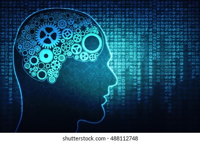 2d Illustration Concept Thinkingbackground Brain Stock Illustration ...