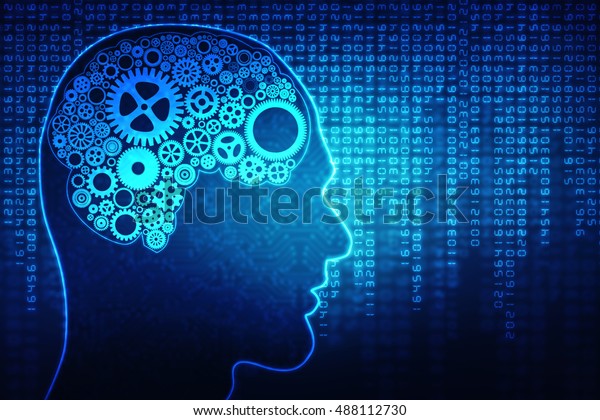 2d Illustration Concept Thinkingbackground Brain Stock Illustration ...