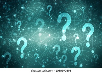 2d Illustration Question Mark Stock Illustration 1050390896
