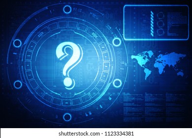 2d Illustration Question Mark Stock Illustration 1348440470
