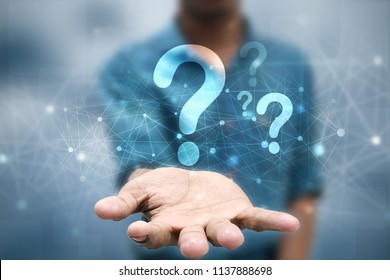 2d Illustration Question Mark Stock Illustration 1079071295