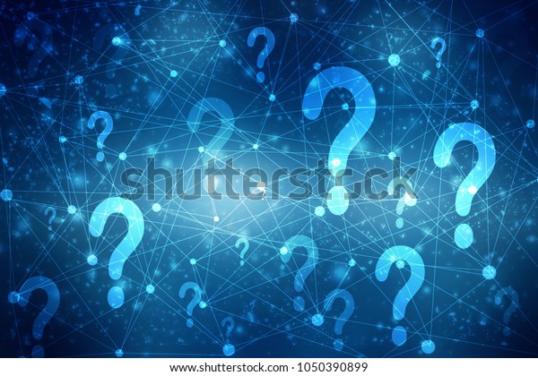 2d Illustration Question Mark Stock Illustration 1050390899