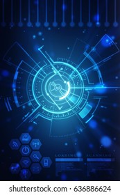 2d Illustration Technology Background Stock Illustration 636886624