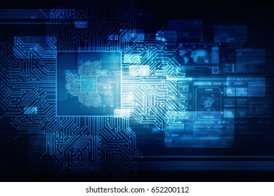 2d Illustration Technology Background Stock Illustration 652200112