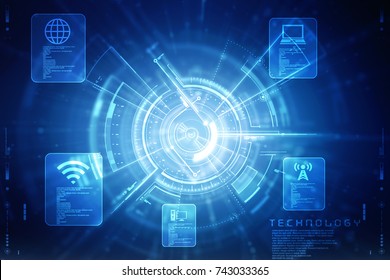 2d Illustration Technology Background Stock Illustration 775921339