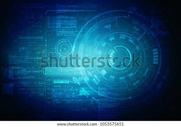 2d Illustration Technology Background Stock Illustration 1053575651 ...