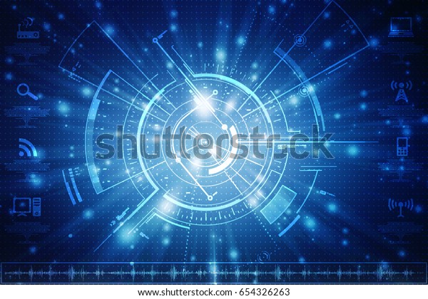 2d Illustration Technology Background Stock Illustration 654326263