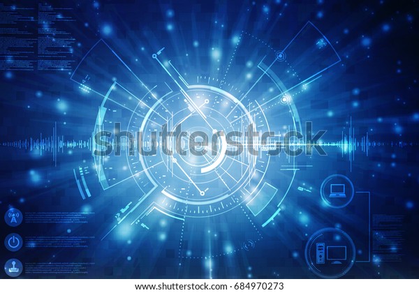 2d Illustration Technology Background Stock Illustration 684970273 ...