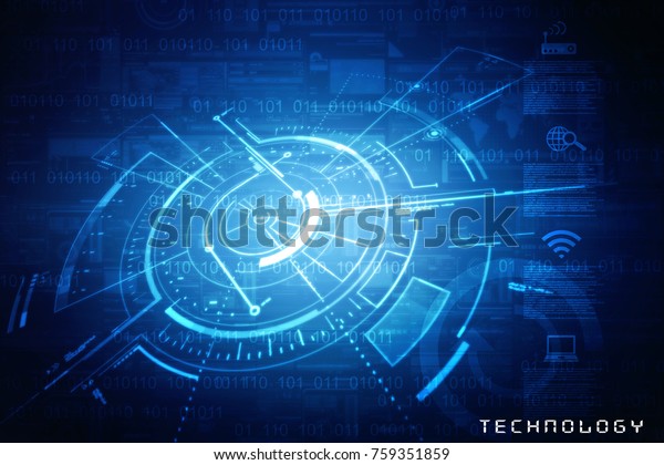 2d Illustration Technology Background Stock Illustration 759351859 ...