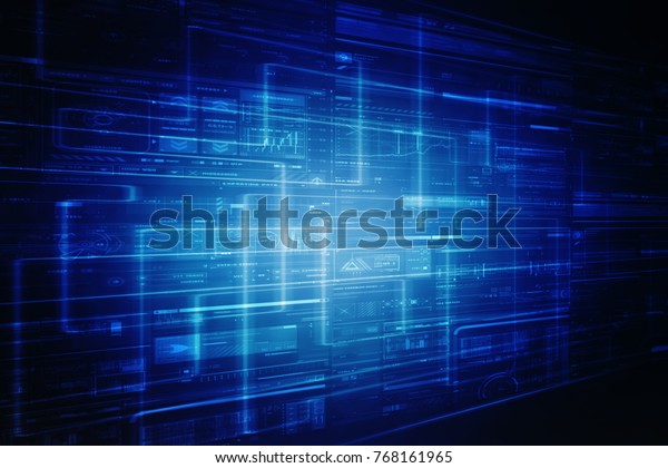 2d Illustration Technology Background Stock Illustration 768161965