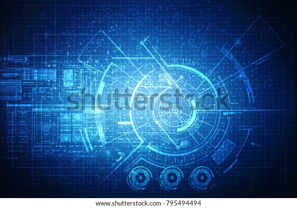 2d Illustration Technology Background Stock Illustration 795494494 ...