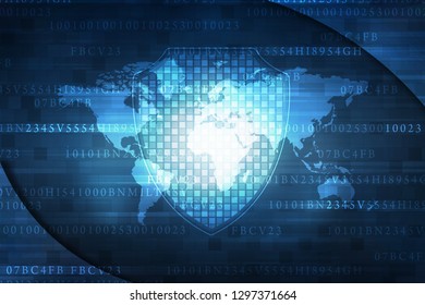 2d Illustration Technology Cyber Security Stock Illustration 1448205896