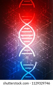 2d Render Dna Structure Abstract Background Stock Illustration ...