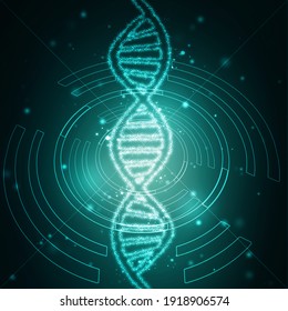 2d Render Dna Structure Abstract Background Stock Illustration ...