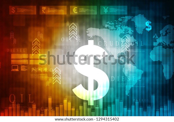 2d Rendering Dollar Symbol Stock Illustration 1294315402 | Shutterstock