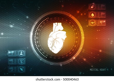 2d Renderinghuman Heart Anatomy Human Heart Stock Illustration 502713307
