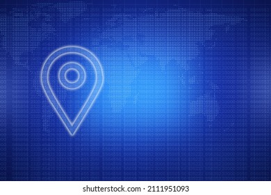 2d Rendering Navigation Background Worldmap Concept Stock Illustration ...