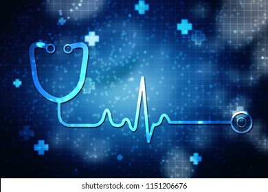 2d Rendering Stethoscope Stock Illustration 1151206676 | Shutterstock