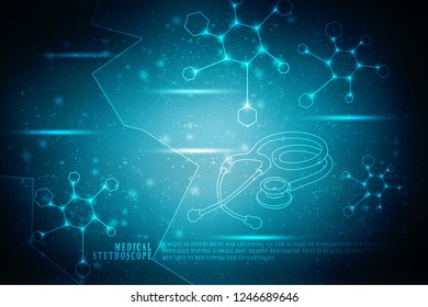 2d Rendering Stethoscope Stock Illustration 1246689646 | Shutterstock