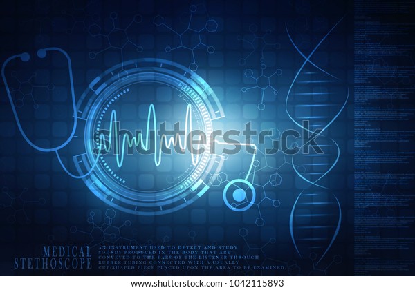 2d Rendering Stethoscope Stock Illustration 1042115893