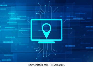 2d Rendering Travel Navigation Planning Concept Stock Illustration ...