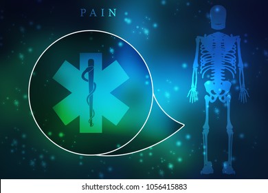 2d Renderings Human Skeleton Stock Illustration 1056415880