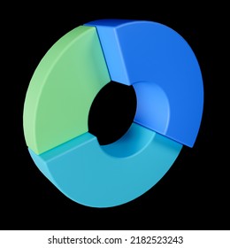 3 Color Circle Chart 3 Rendering Stock Illustration 2182523243 ...