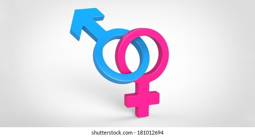 3 D Male Female Sex Symbol ภาพประกอบสต็อก 181012808 Shutterstock