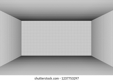 3 Dimensions Grid Line 3d Design Stock Illustration 1237753297 ...