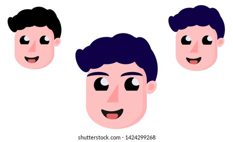 112 Same face different expression Stock Illustrations, Images ...