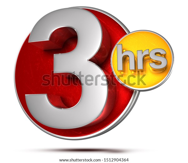 3 Hours 3d Rendering On White Stock Illustration 1512904364
