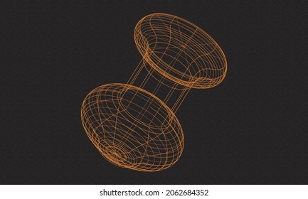 3 Tubular Objects Structure Formed Golden Stock Illustration 2062684352