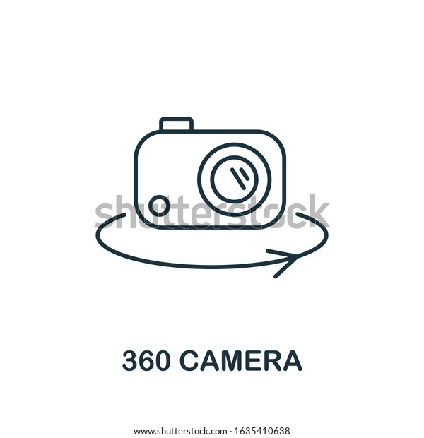 360 Camera Icon Augmented Reality Collection Stock Illustration ...