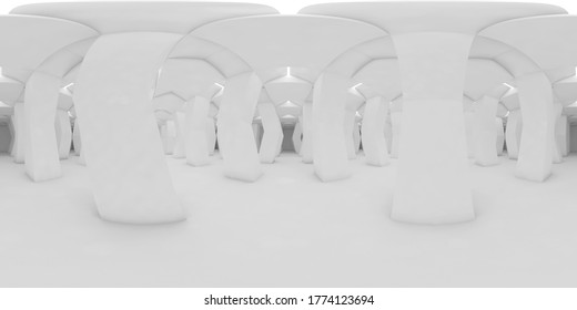360 Degree Equirectangular Panorama Abstract White Stock Illustration ...