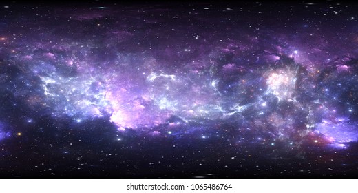 360 Degree Space Panorama Equirectangular Projection Stock Illustration ...