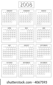 215 November 2008 calendar Images, Stock Photos & Vectors | Shutterstock