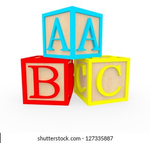 3d Abc Cubes Isolated Over White Stock Illustration 127335887 ...