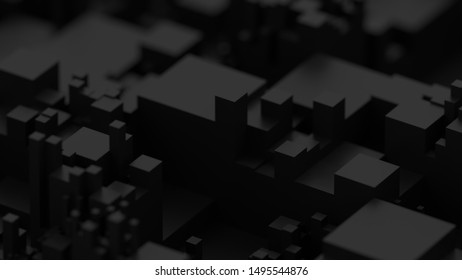 3d Abstract Black Background Abstract Data Stock Illustration ...