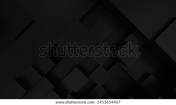 3d Abstract Black Box Background Abstract Stock Illustration 1455654467 ...