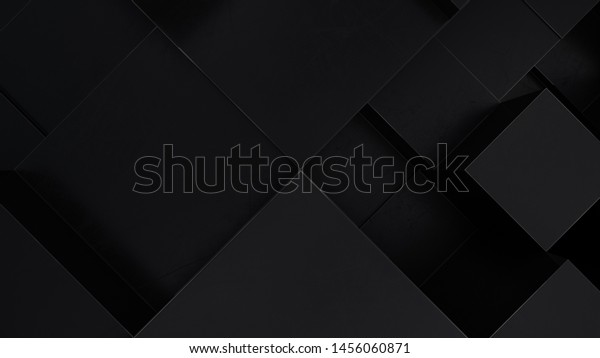 3d Abstract Black Box Background Abstract Stock Illustration 1456060871 ...