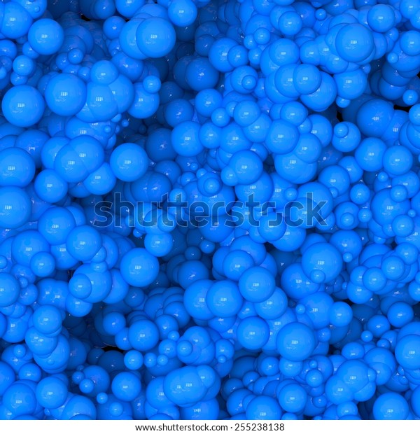 3d Abstract Blue Balls Background Stock Illustration 255238138 ...