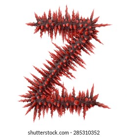 3d Abstract Creative Red Spikes Letter Stock Illustration 285310352 ...